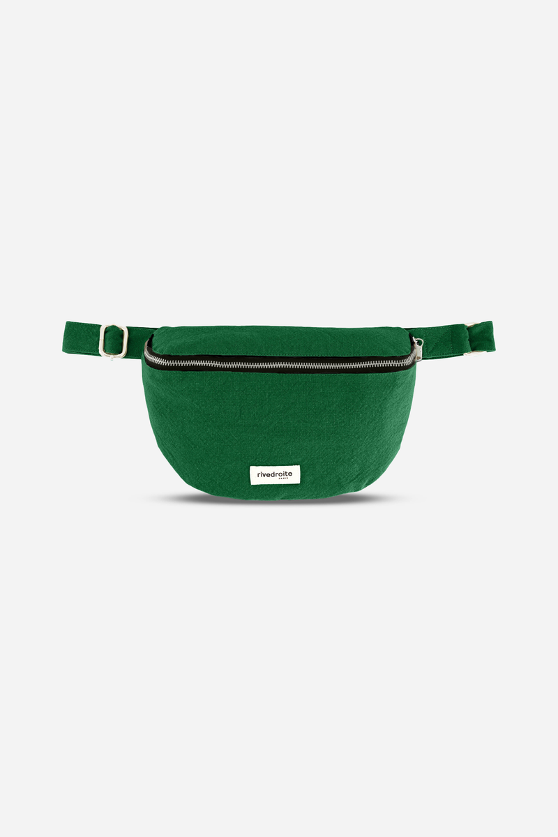 Custine the waist bag - Recycled polycoton Imperial green – Rivedroite ...