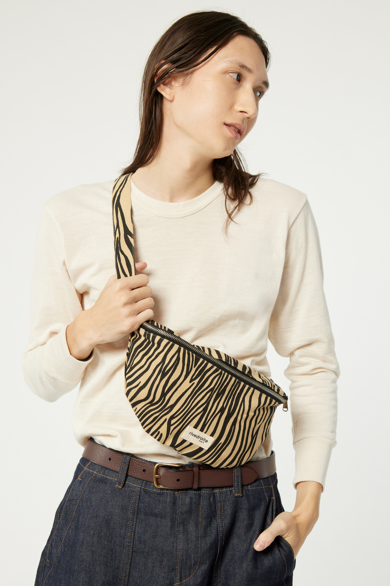 Custine the waist bag - Recycled cotton Zebra – Rivedroite Paris US