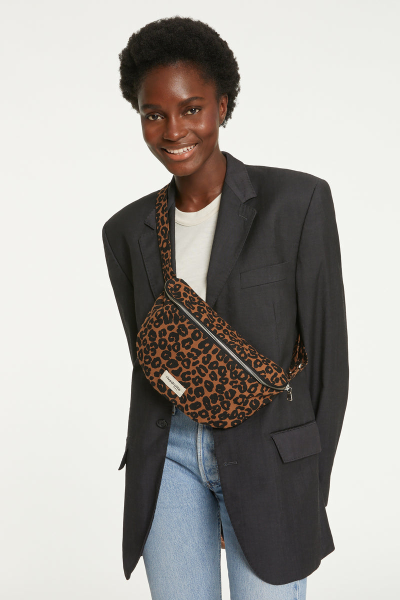 Custine the waist bag - Recycled cotton Leopard – Rivedroite Paris US