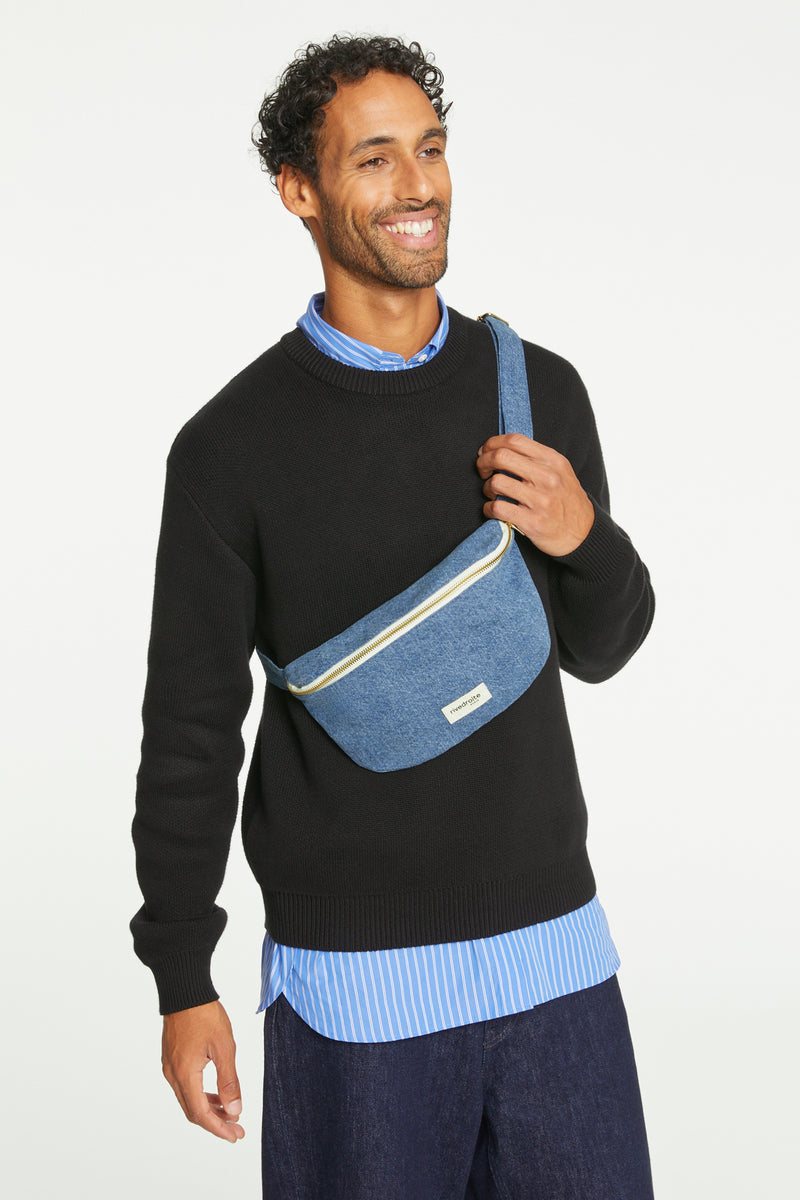 Custine the waist bag - Upcycled Stone Washed Denim – Rivedroite Paris US