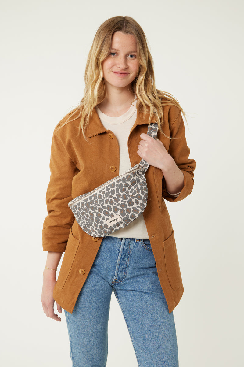 Custine the waist bag - Recycled Polycotton Leopard Grey – Rivedroite ...