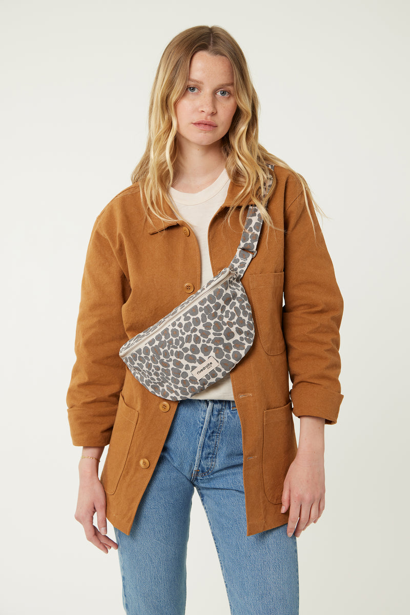 Custine the waist bag - Recycled Polycotton Leopard Grey – Rivedroite ...