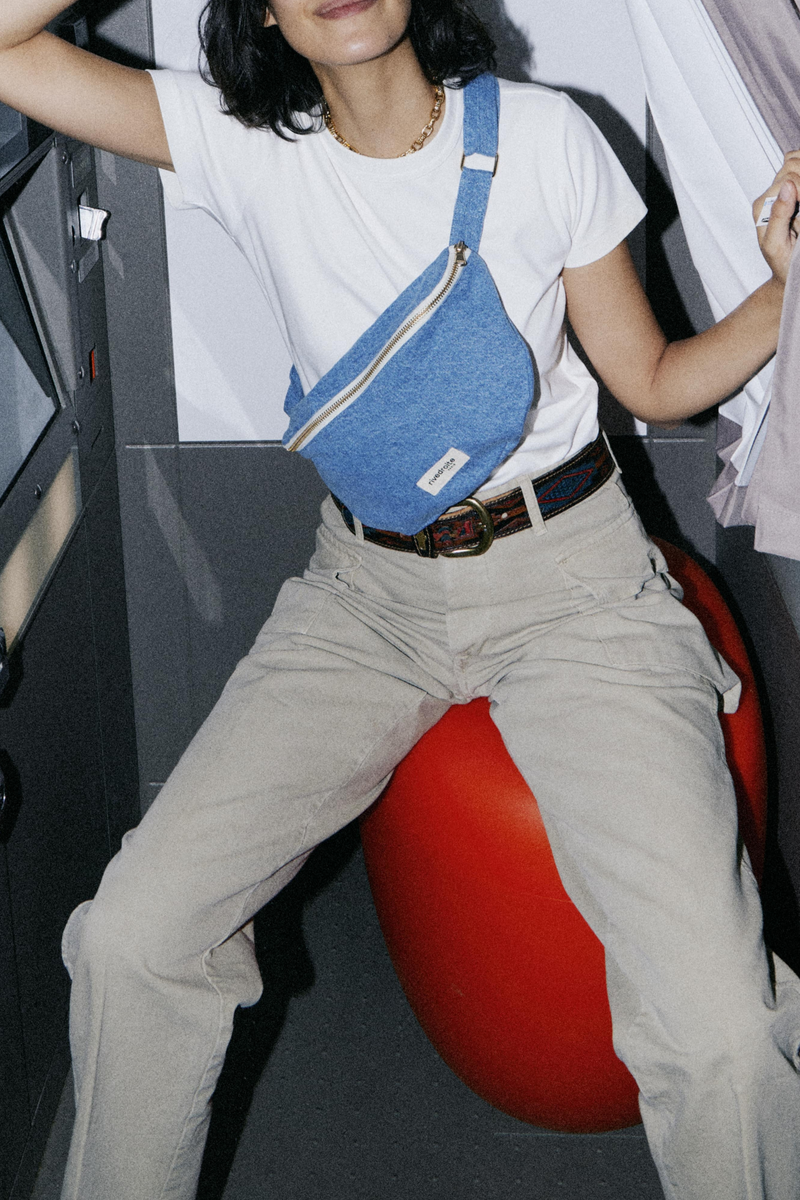 Custine the waist bag - Upcycled stonewashed denim – Rivedroite Paris US