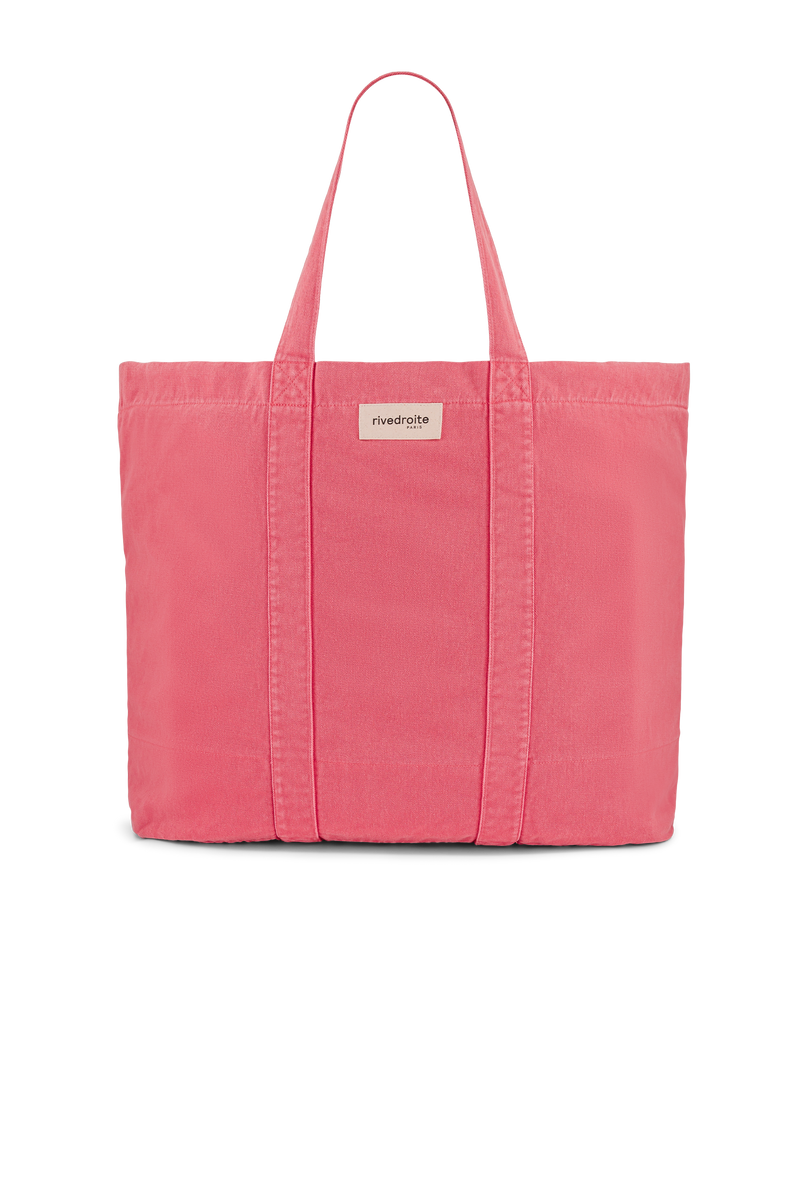 Marcel XL the giant tote - Cotton Twill Melrose Pink – Rivedroite Paris US