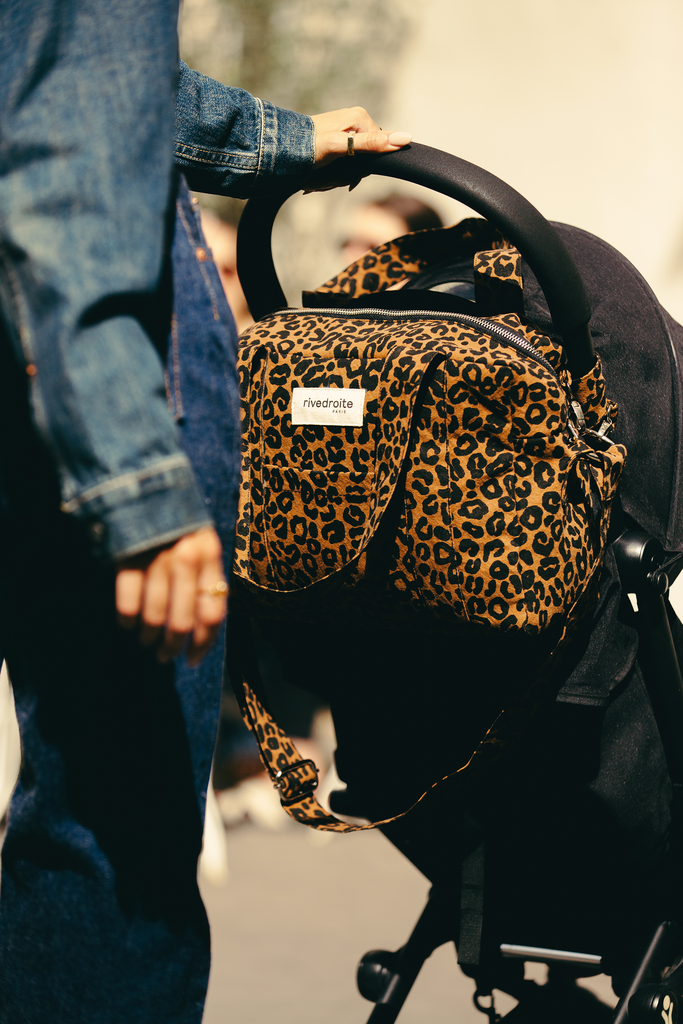 Mini Darcy the anti diaper bag - Recycled cotton Leopard – Rivedroite ...