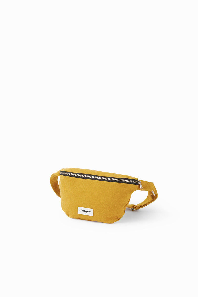 Custine the waist bag - Recycled cotton Mustard – Rivedroite Paris US